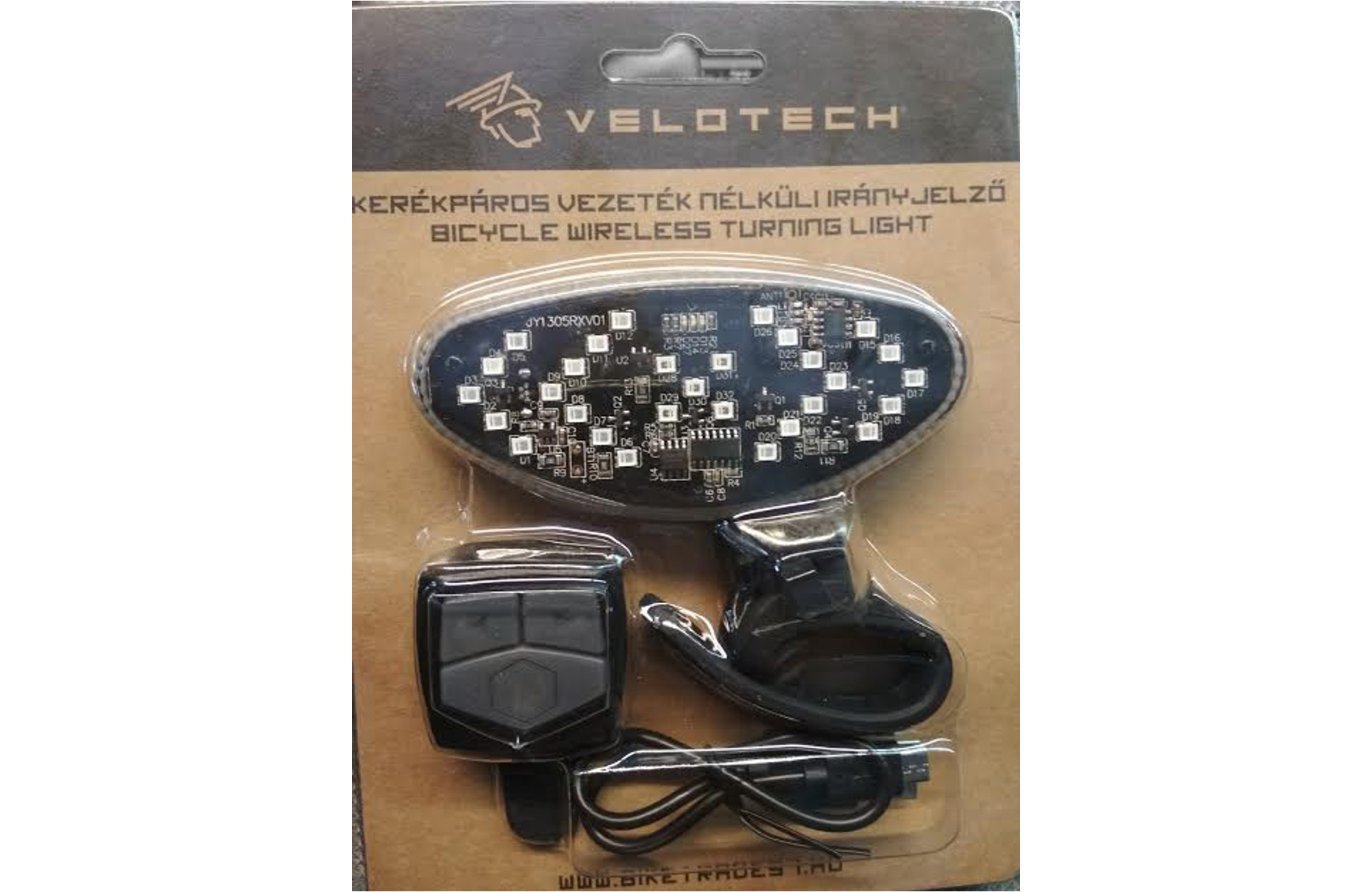 Velotech Vezeték nélküli irányjelző USB lámpa | M&M bike kerékpár webshop